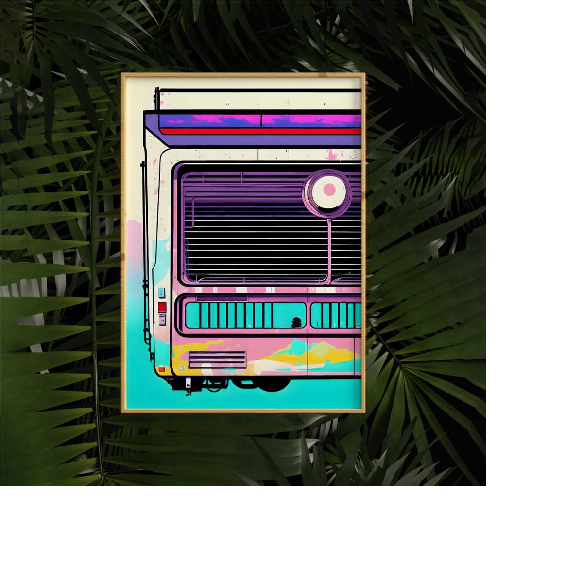 80s Synthwave Poster - Vaporware Aesthetic - Retrowave | Inspire Uplift