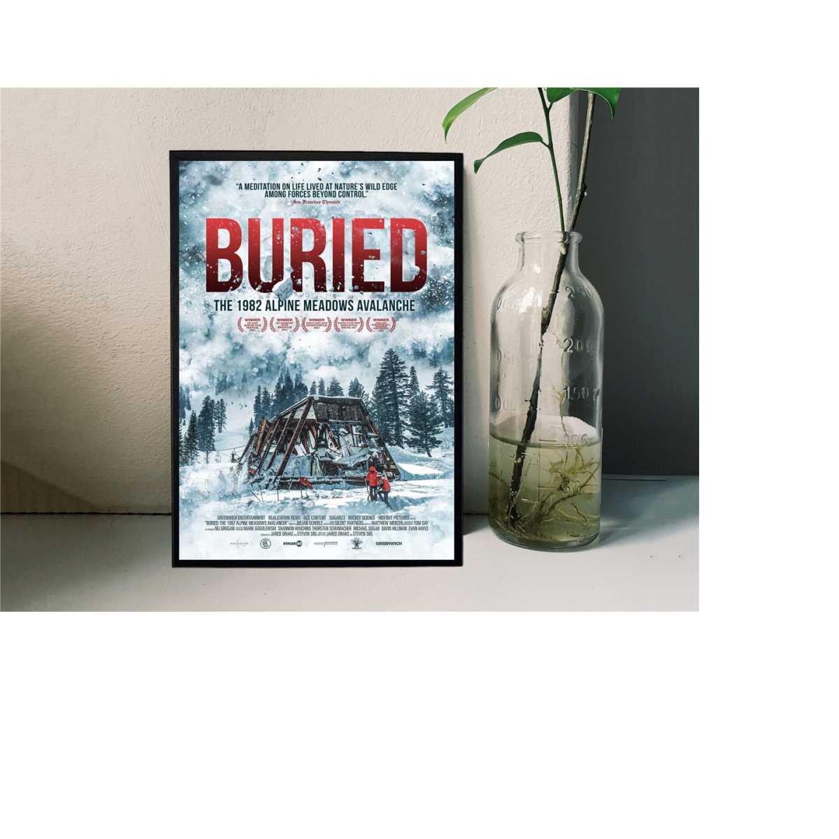 Buried The 1982 Alpine Meadows Avalanche Movie Poster | Inspire Uplift