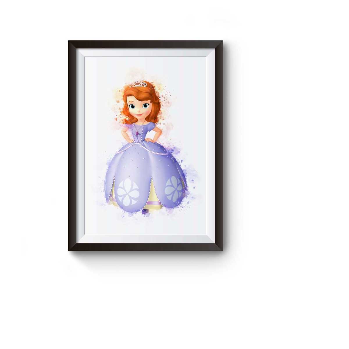 Disney Sofia The First Watercolour Effect Wall Art | Inspire Uplift