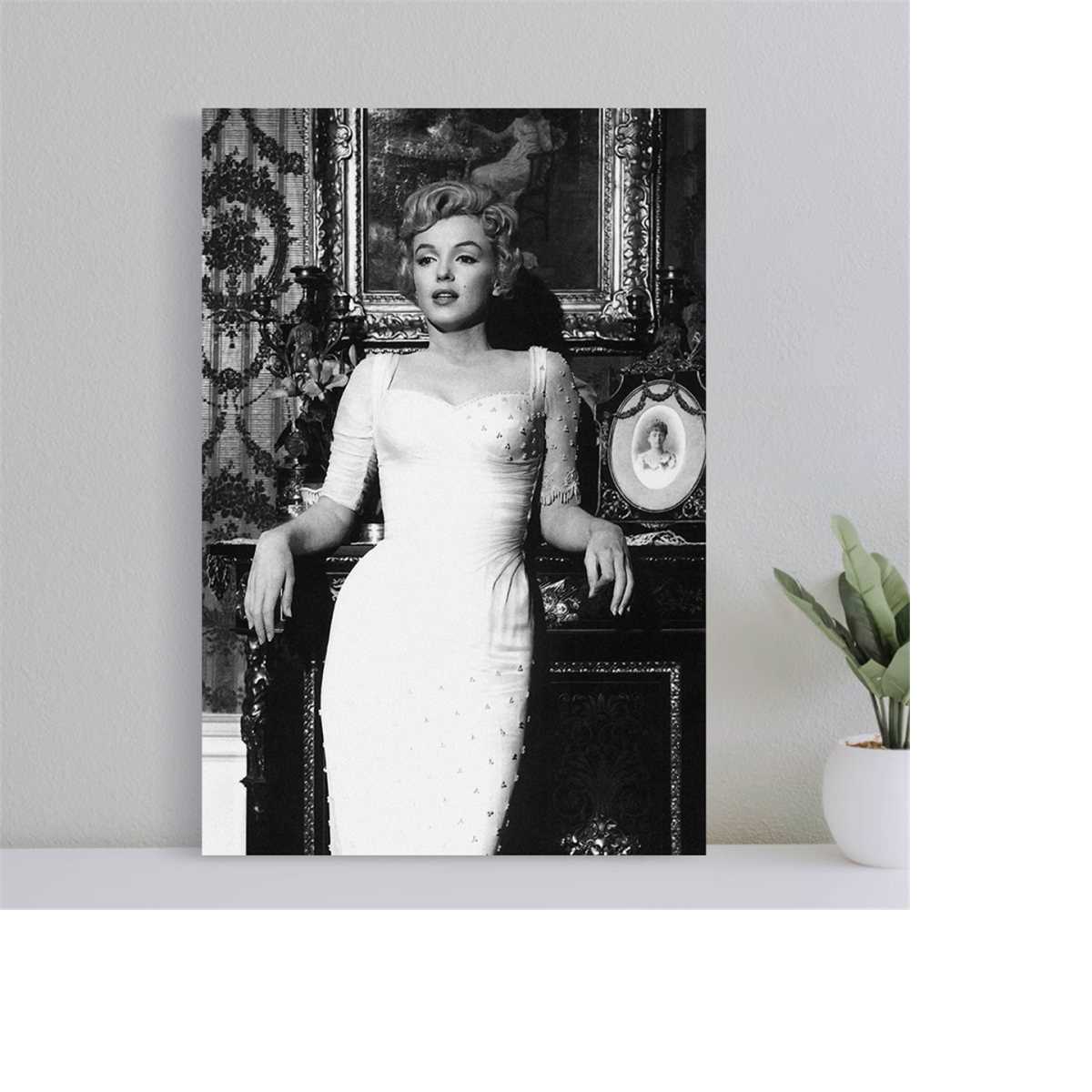 Marilyn Monroe White Dress Poster, Wall Art Canvas - Inspire Uplift