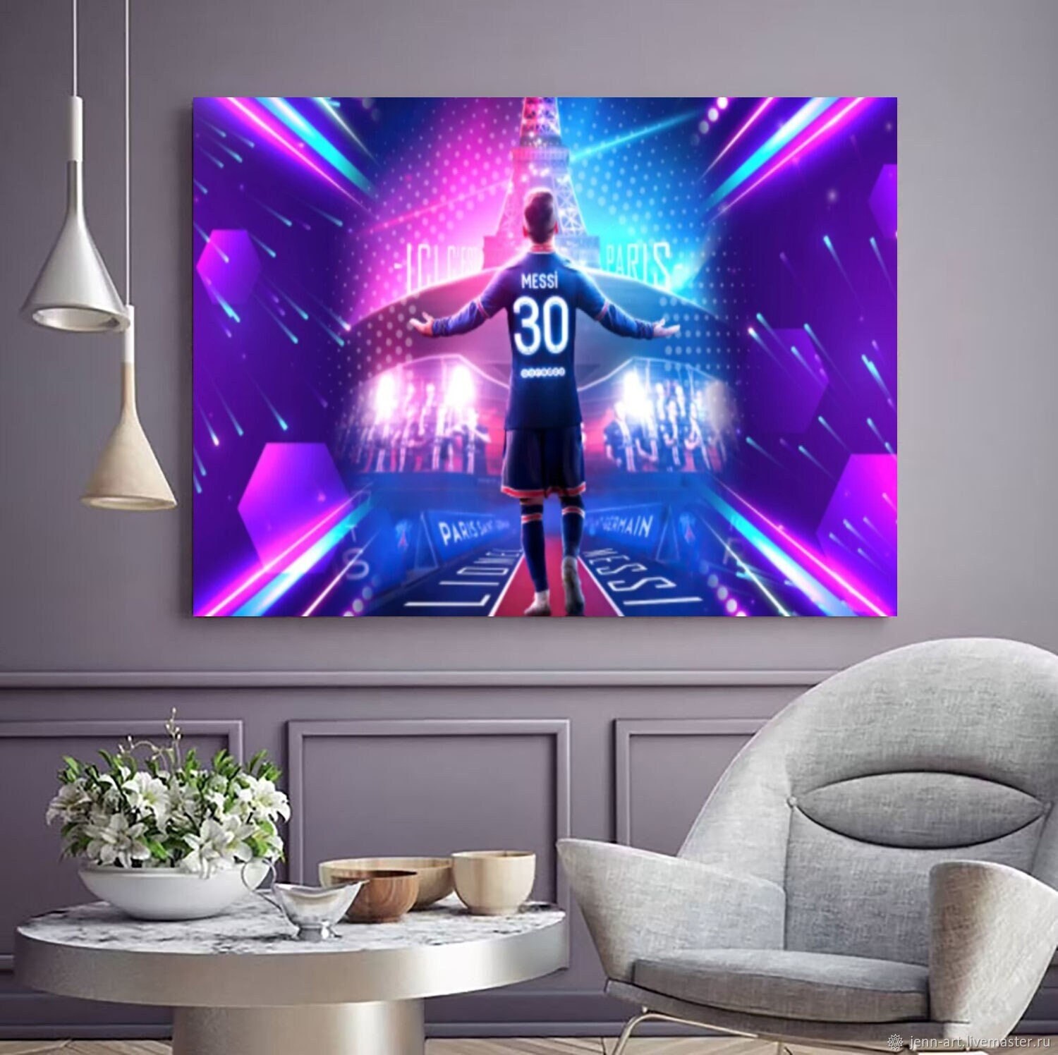 The Legend of Football Art, Lionel Messi Canvas,Lionel Messi | Inspire ...