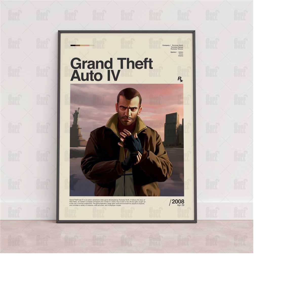 GTA IV Poster, Gaming Room Poster, Gaming Wall | Inspire Uplift