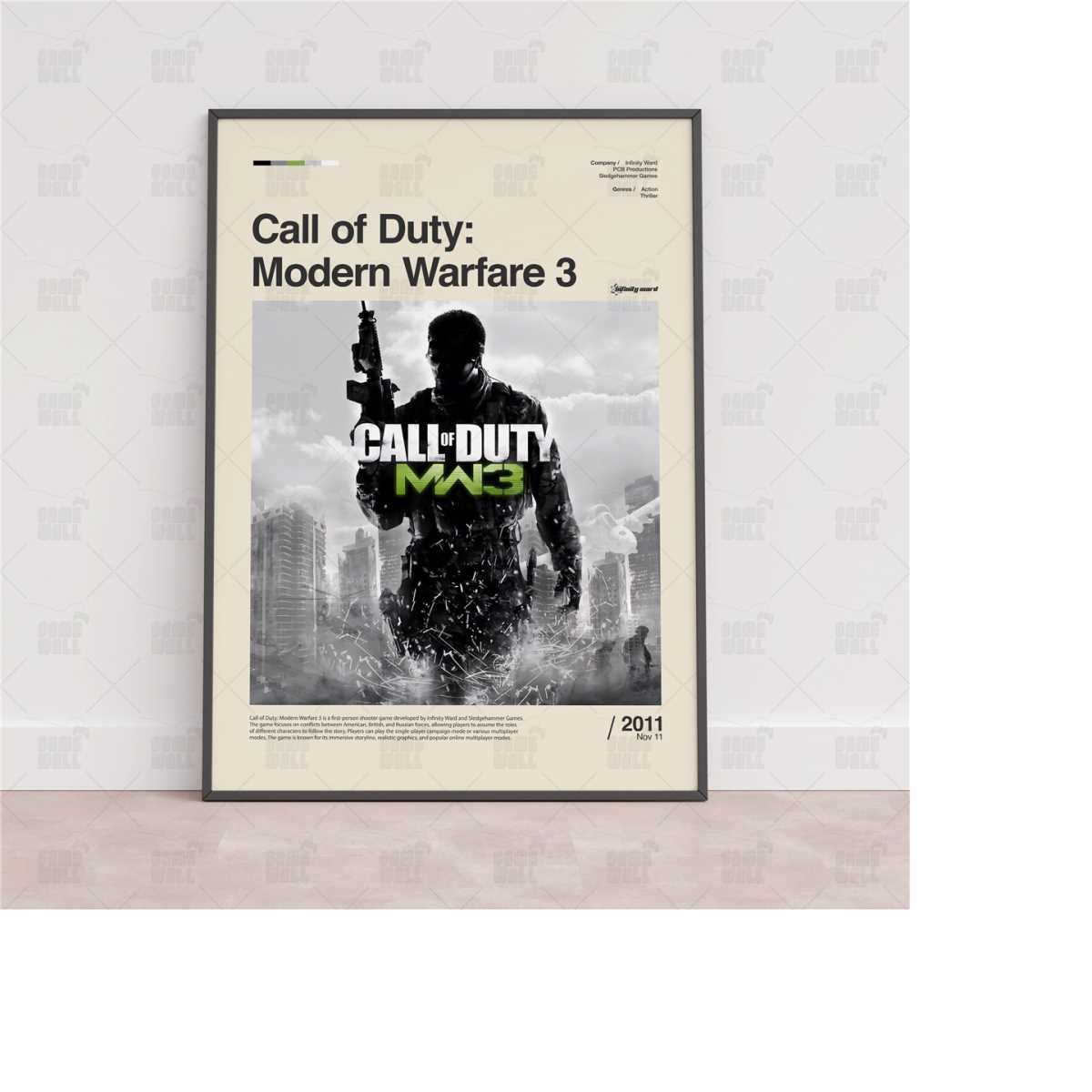 Call of Duty Modern Warfare 3 Poster, Gaming | Inspire Uplift