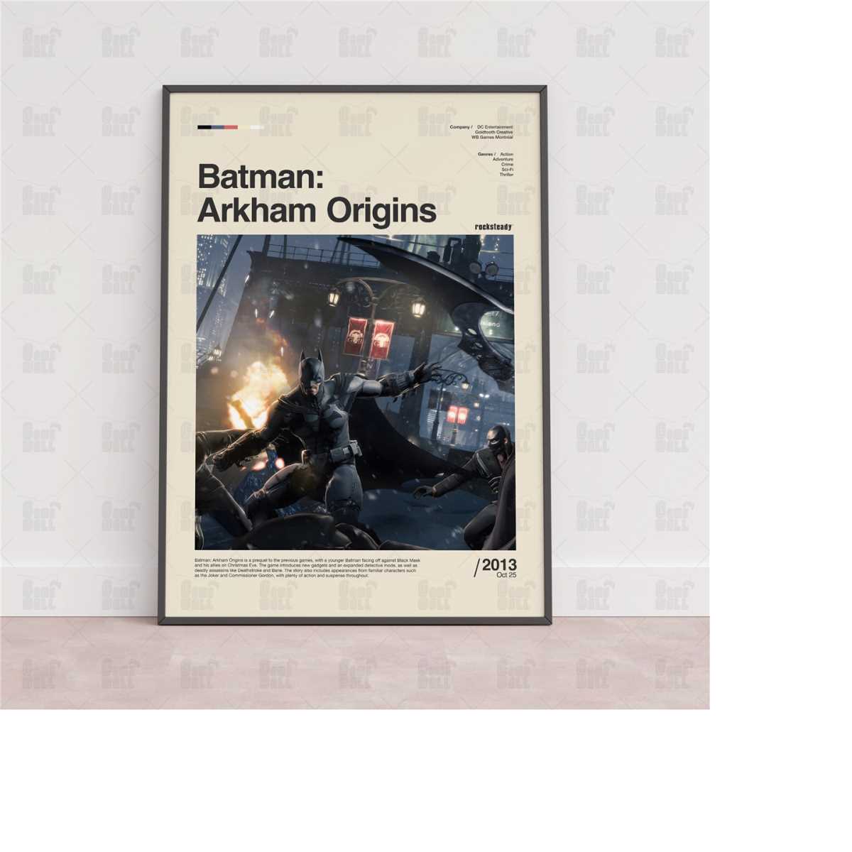 Batman Arkham Origins Poster, Gaming Room Poster, Gaming | Inspire Uplift