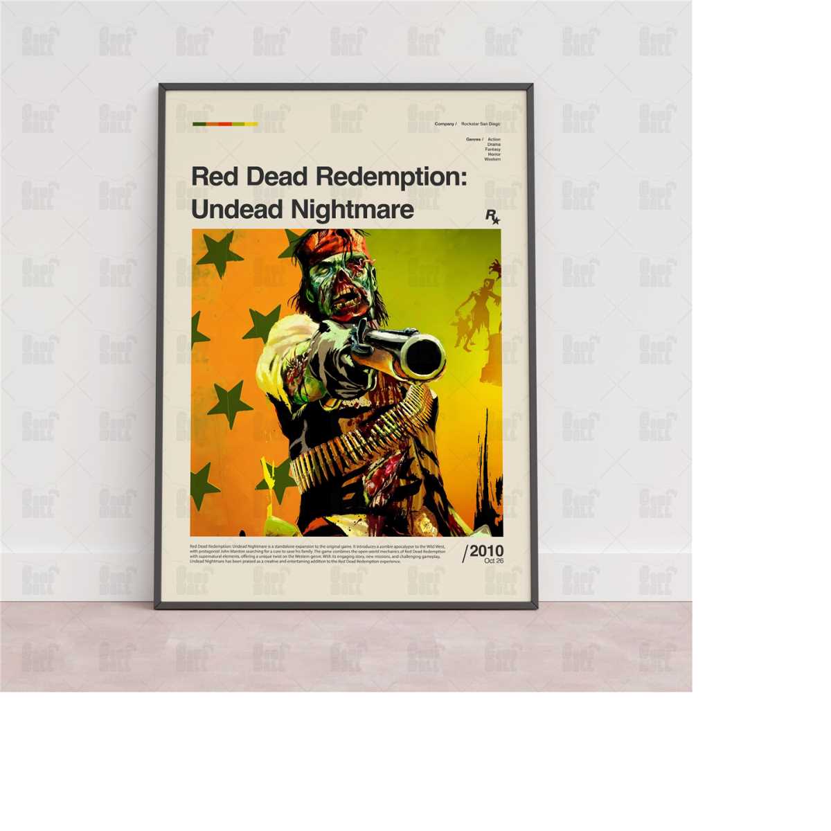 Red Dead Redemption Poster, Gaming Room Poster, Gaming - Inspire Uplift