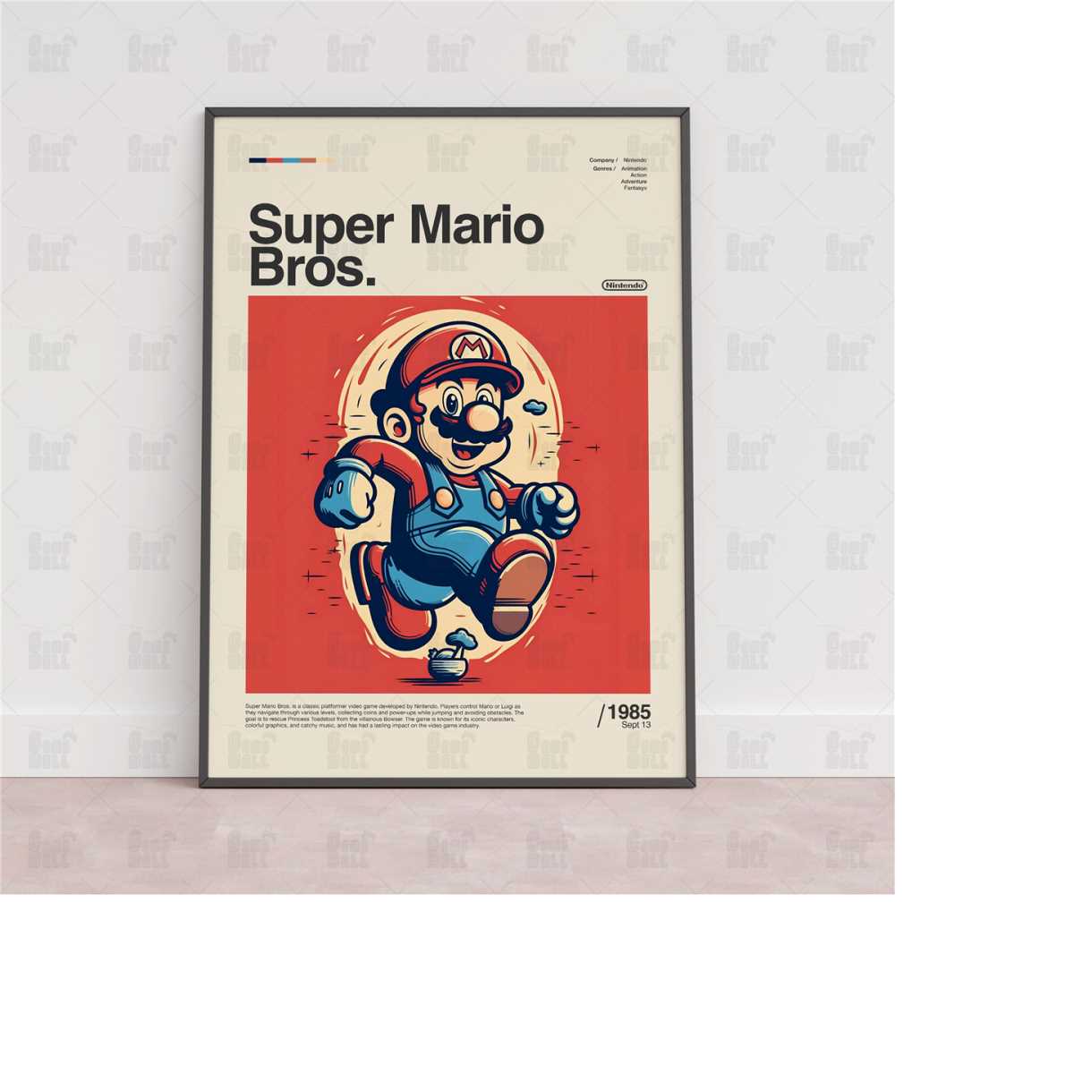 Super Mario Bros Poster, Gaming Room Poster, Gaming - Inspire Uplift