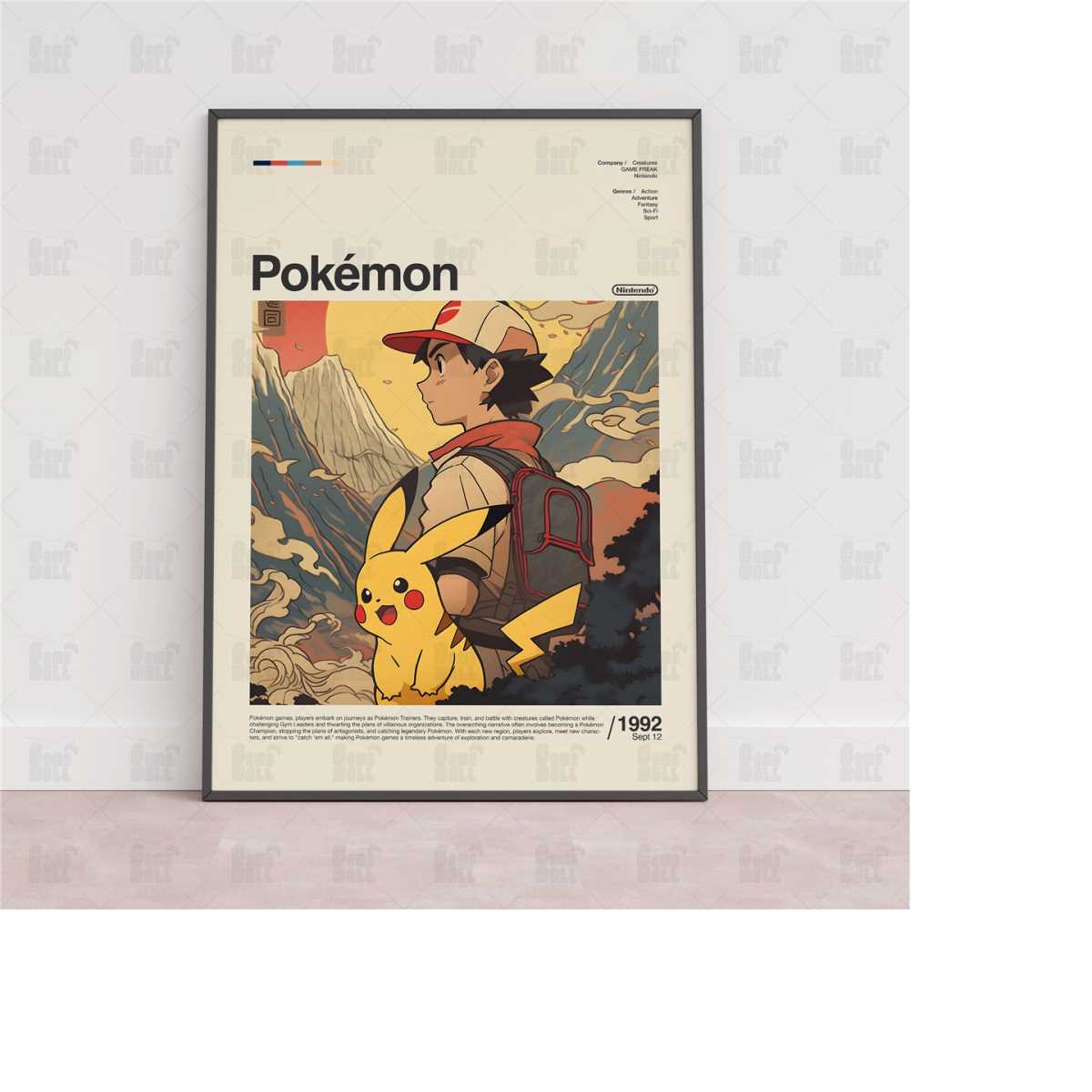 Pokemon Poster, Gaming Room Poster, Gaming Wall Poster, - Inspire Uplift
