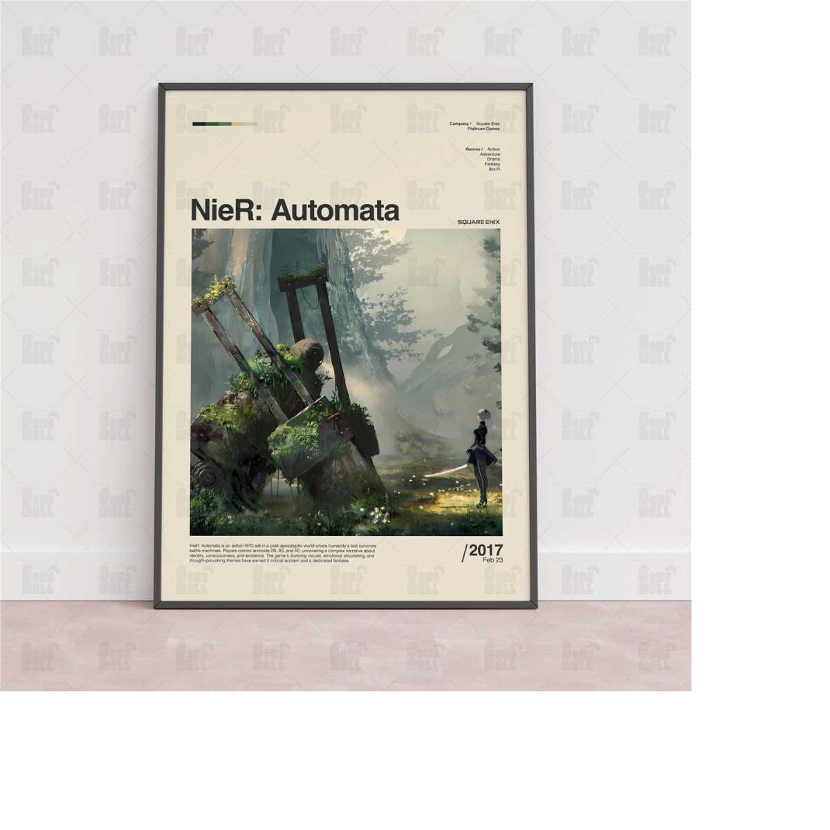 NieR- Automata Poster, Gaming Room Poster, Gaming Wall - Inspire Uplift