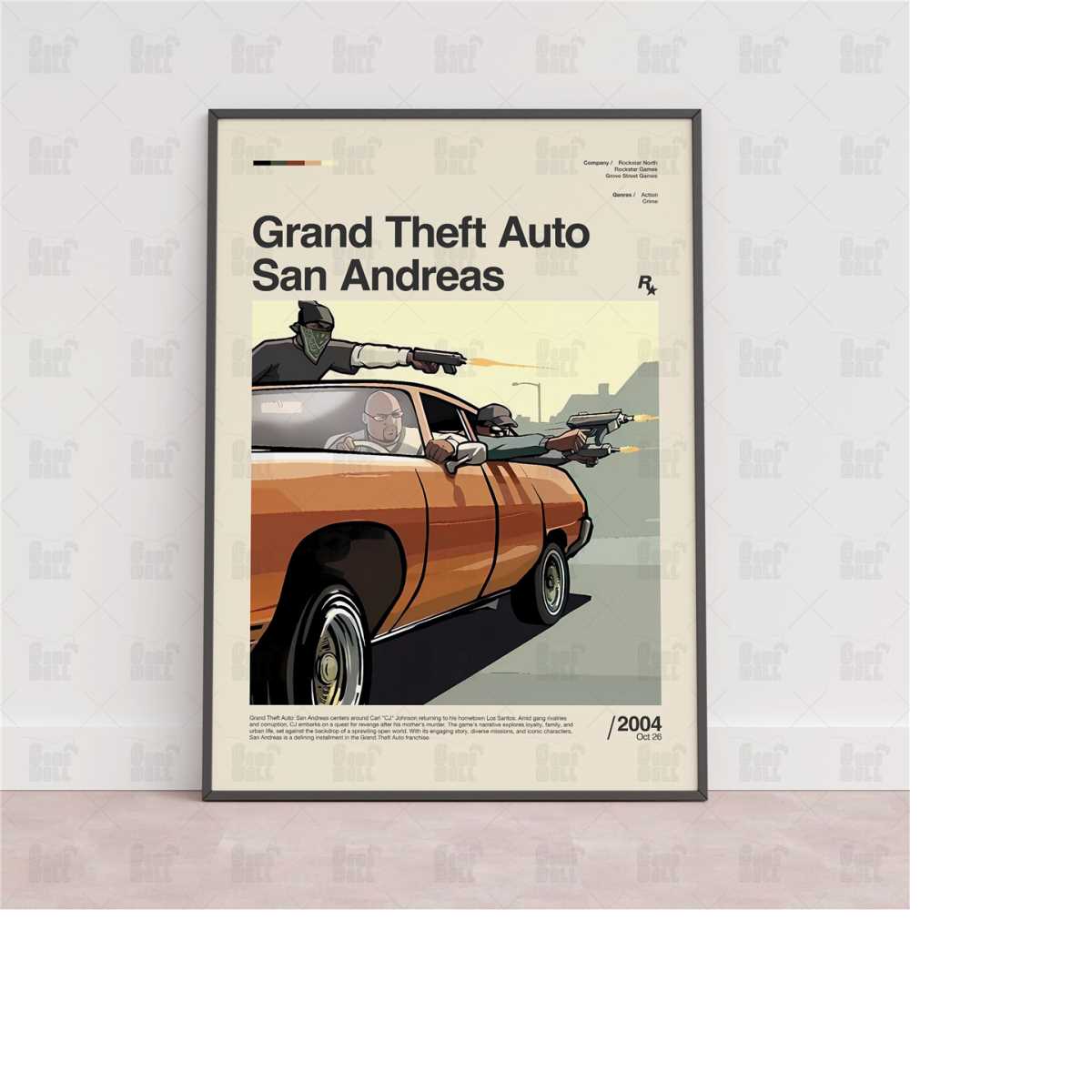 GTA San Andreas Poster, Gaming Room Poster, Gaming | Inspire Uplift