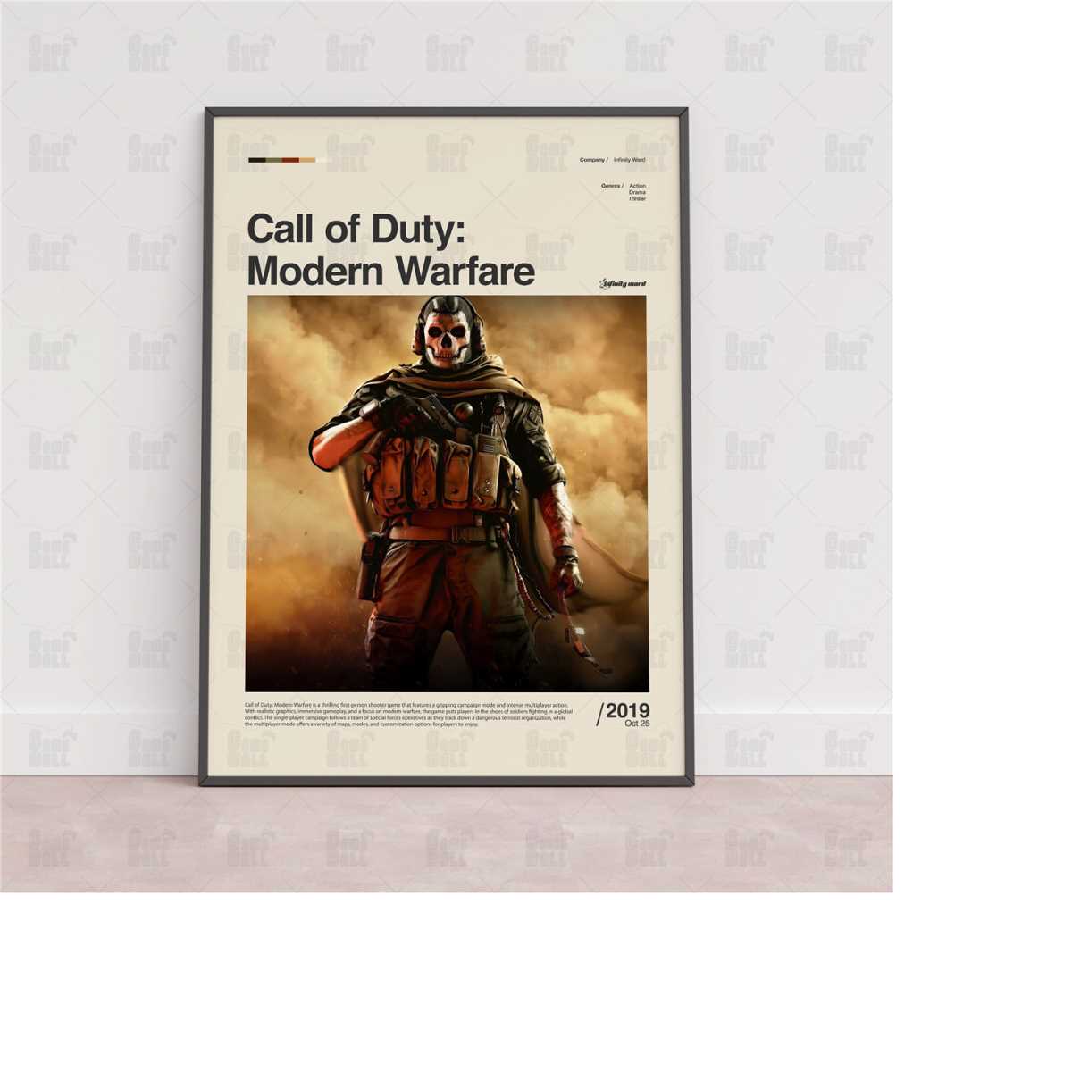 Call of Duty Modern Warfare Poster, Gaming Room | Inspire Uplift