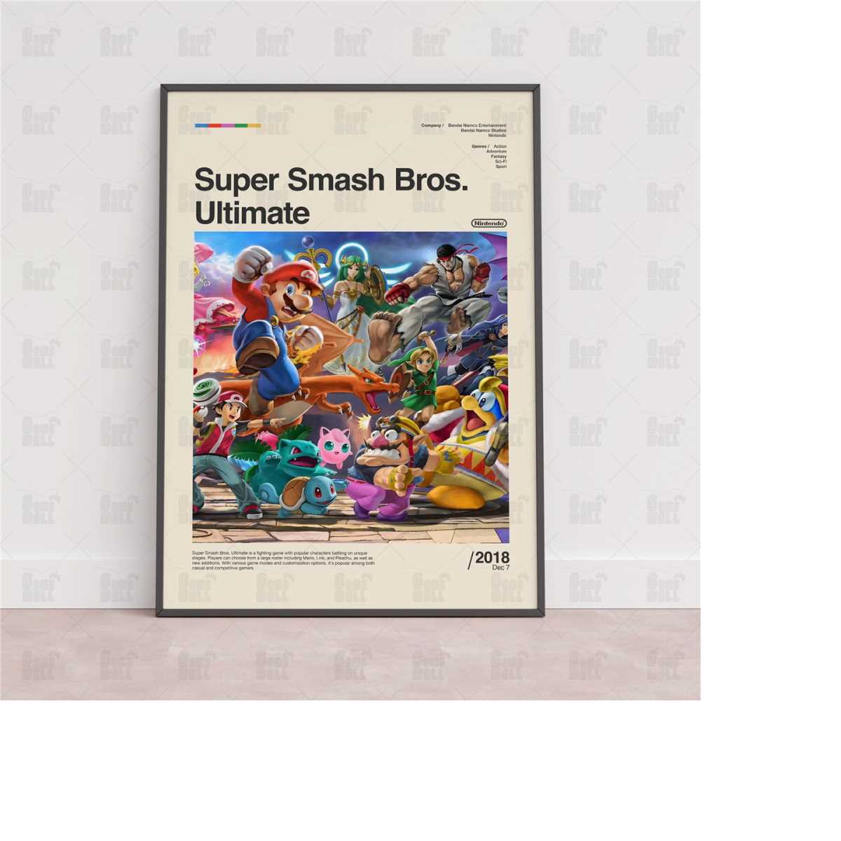 Super Smash Bros. Ultimate Poster, Gaming Room Poster, | Inspire Uplift