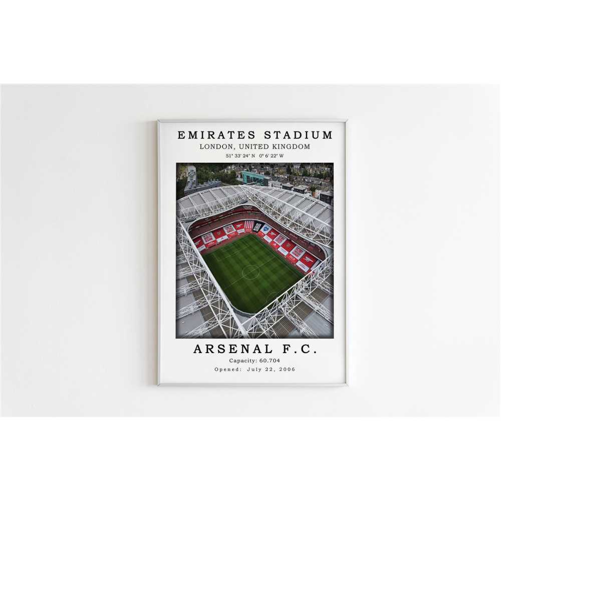 Arsenal Poster, Emirates Stadium Poster, Wall Art, Wall | Inspire Uplift