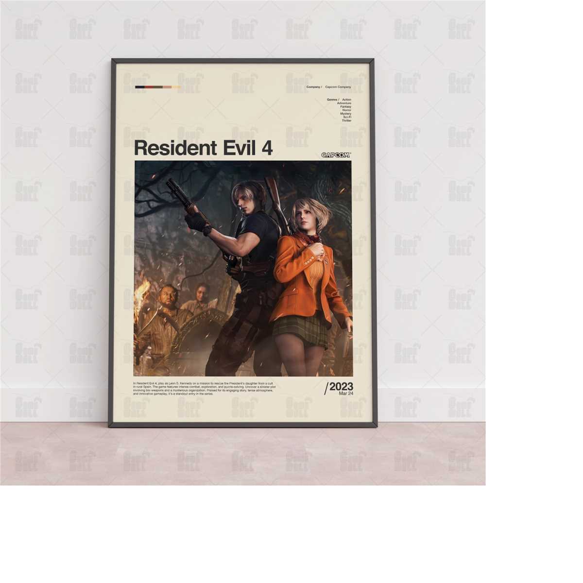 Resident Evil 4 Poster, Gaming Room Poster, Gaming | Inspire Uplift
