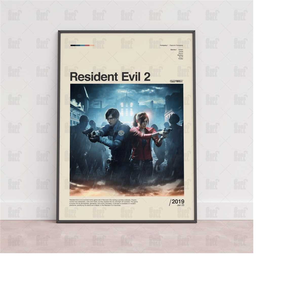 Resident Evil 2 Poster, Gaming Room Poster, Gaming - Inspire Uplift