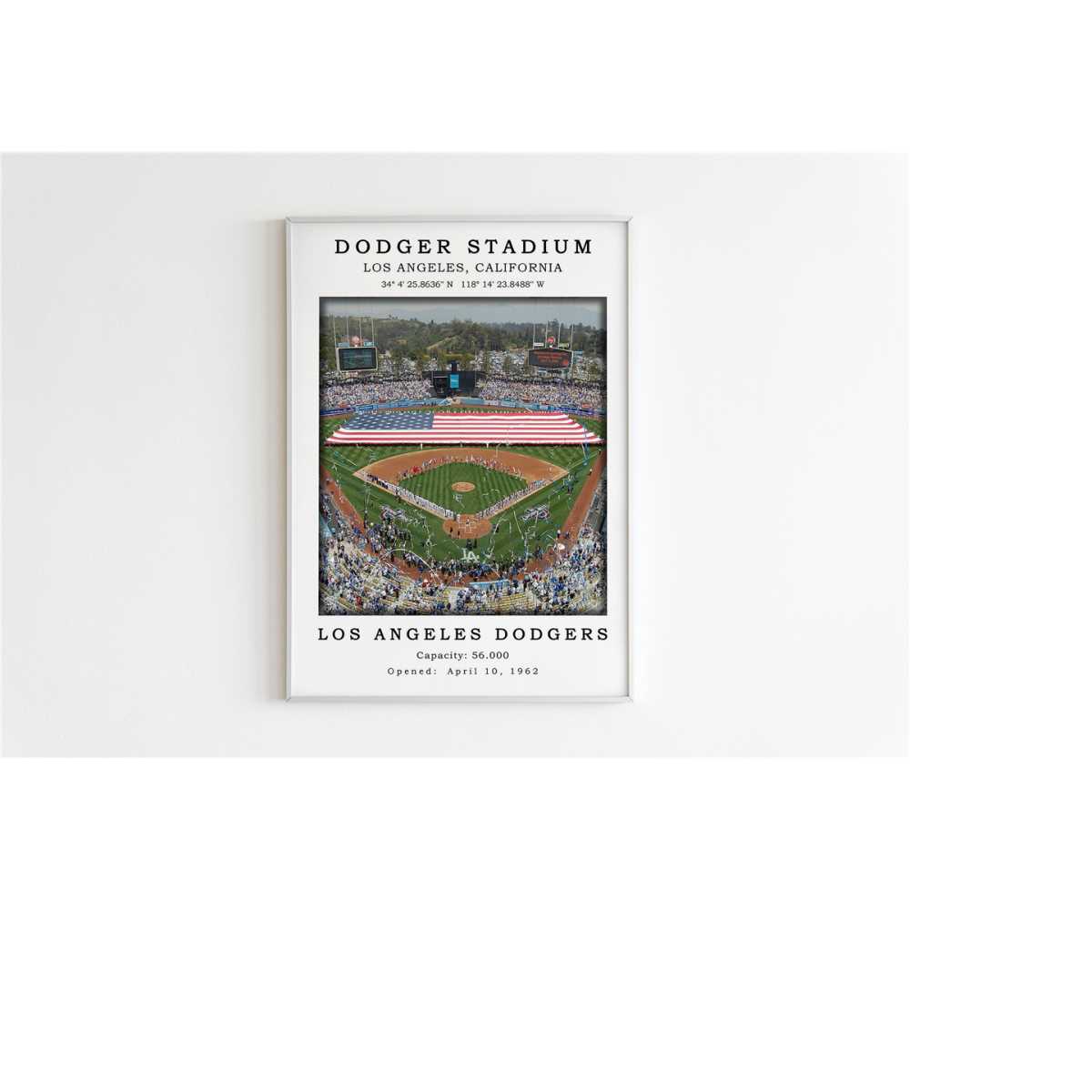 Dodger Stadium LA Dodgers | Print for Baseball | Inspire Uplift