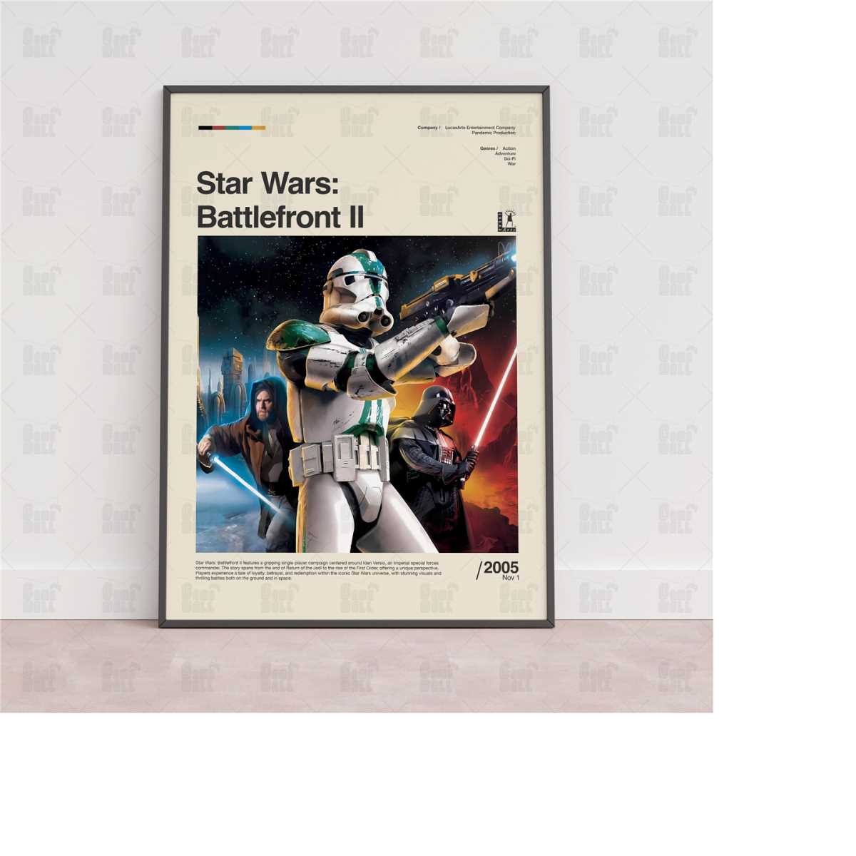 Star Wars Battlefront II Poster, Gaming Room Poster, | Inspire Uplift