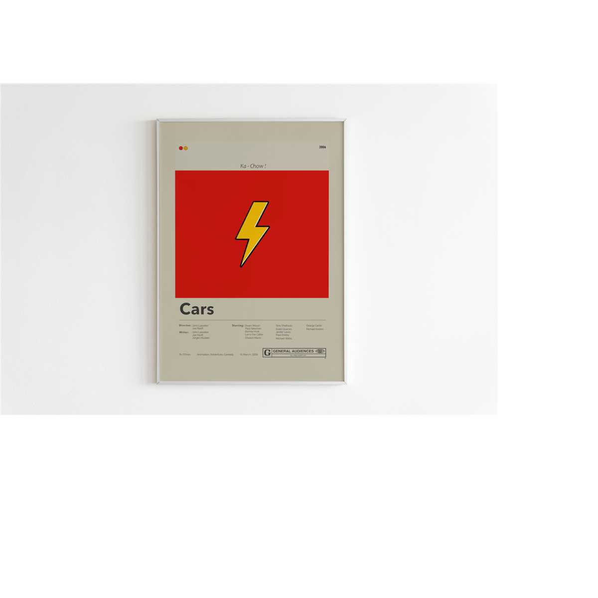 Cars Movie Poster, Cars, High Quality Poster, Lightning | Inspire Uplift