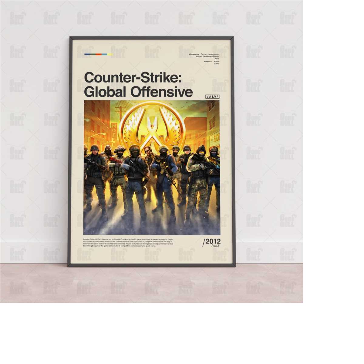 Counter-Strike Global Offensive Poster, Gaming Room Poster, | Inspire ...