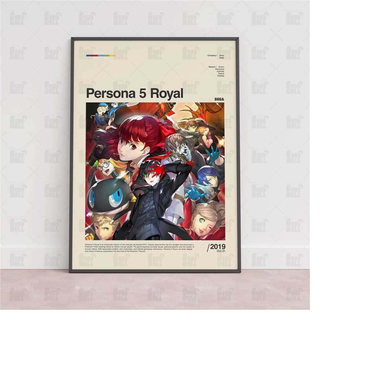 Persona 5 Royal Poster, Gaming Room Poster, Gaming | Inspire Uplift