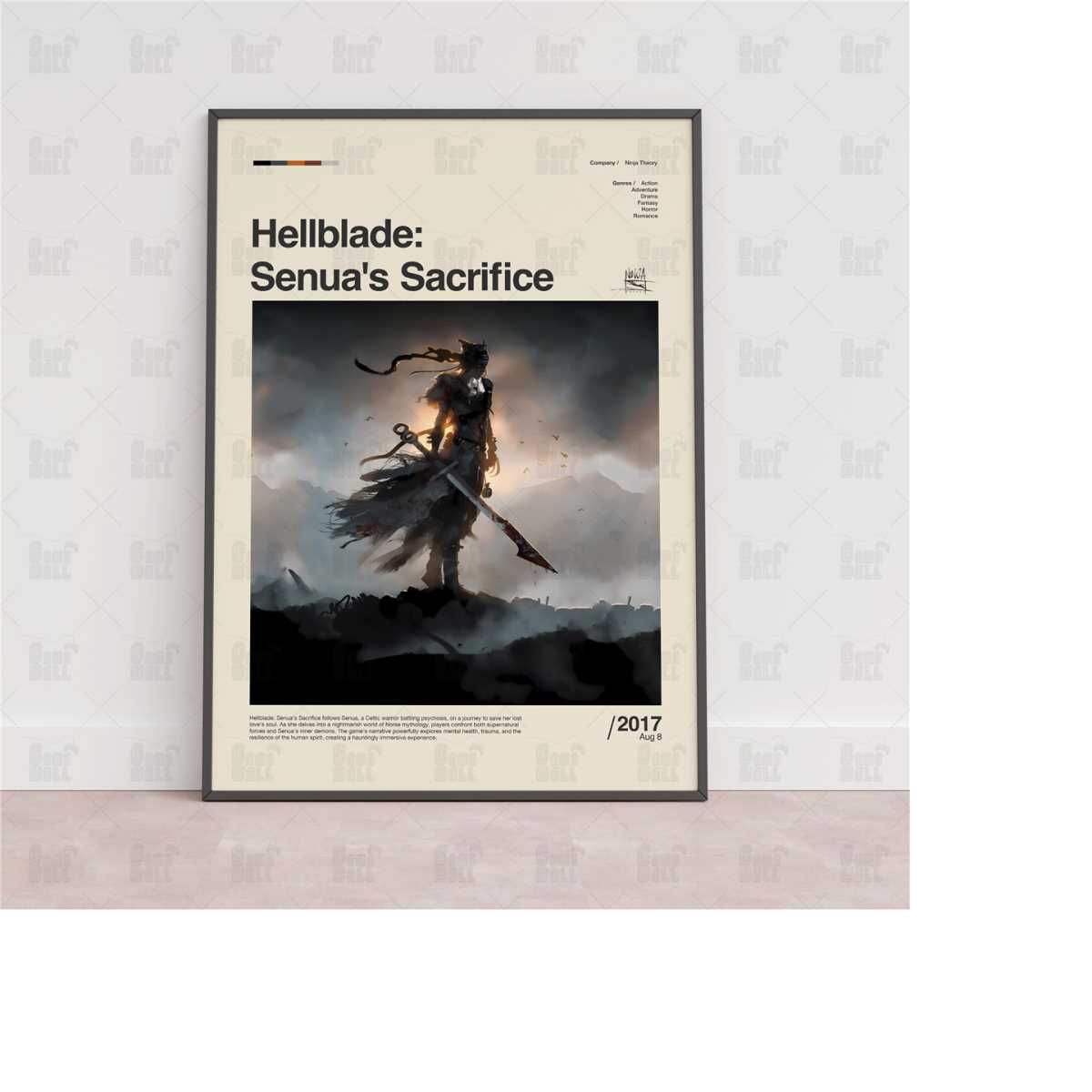 Hellblade Senua's Sacrifice Poster, Gaming Room Poster, Gami | Inspire ...