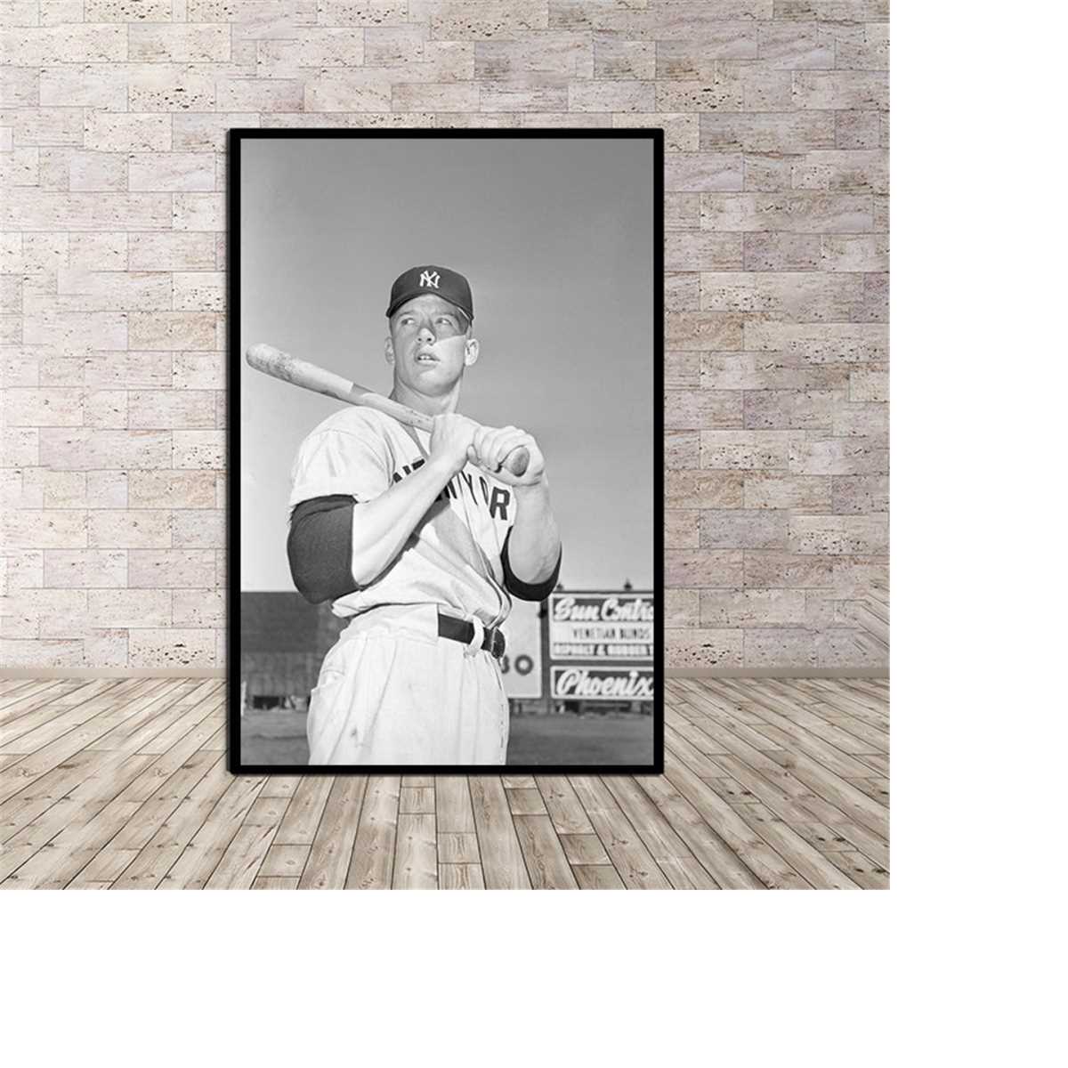 Mickey Mantle 1952 Topps Yankees Poster or Canvas | Inspire Uplift