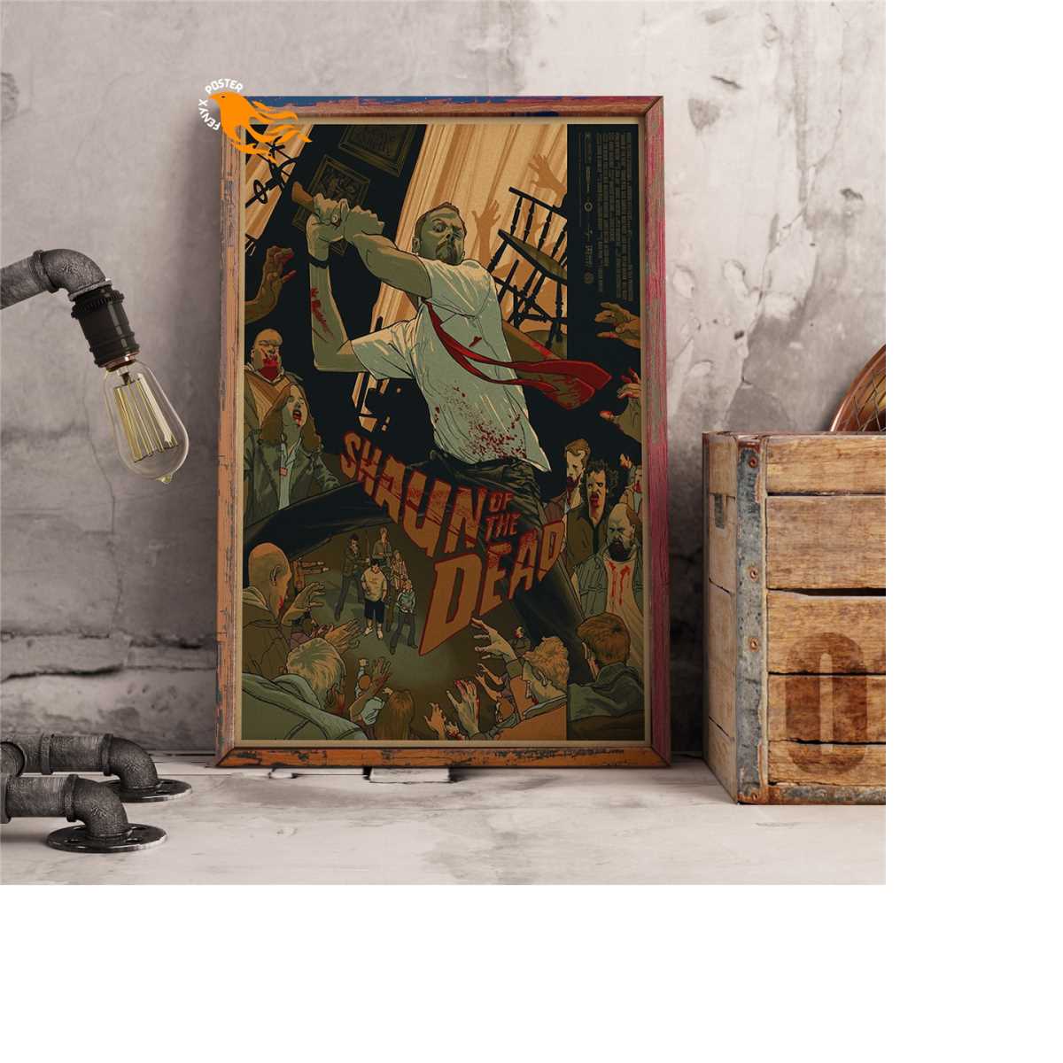 Shaun of the Dead Retro Poster, Kraft Paper - Inspire Uplift