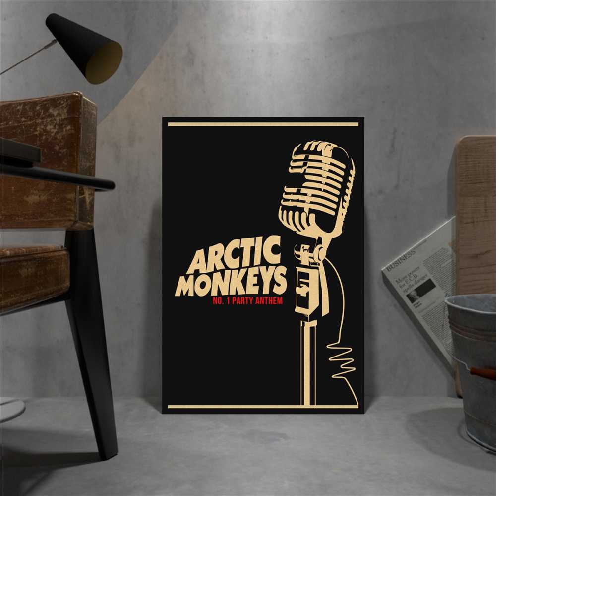 Arctic Monkeys Retro Poster, Kraft Paper Print, Movie | Inspire Uplift