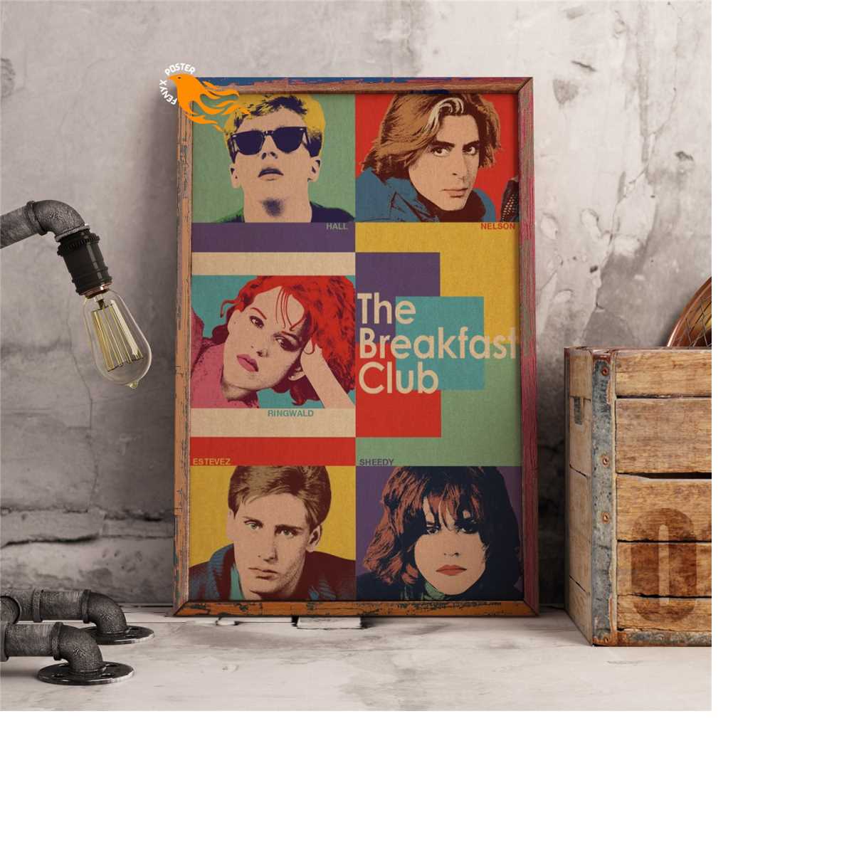 The Breakfast Club Retro Poster, Kraft Paper Print, | Inspire Uplift