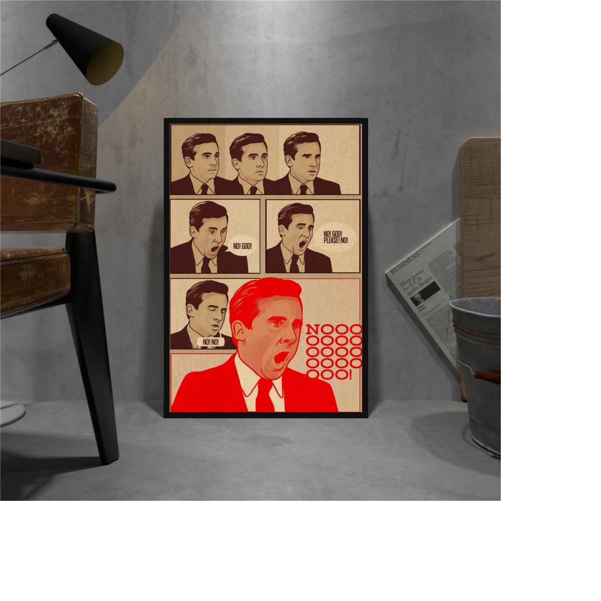 The Office Retro Poster, Kraft Paper Print, Movie | Inspire Uplift