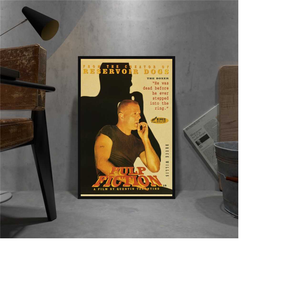Pulp Fiction Retro Poster, Kraft Paper Print, Movie | Inspire Uplift