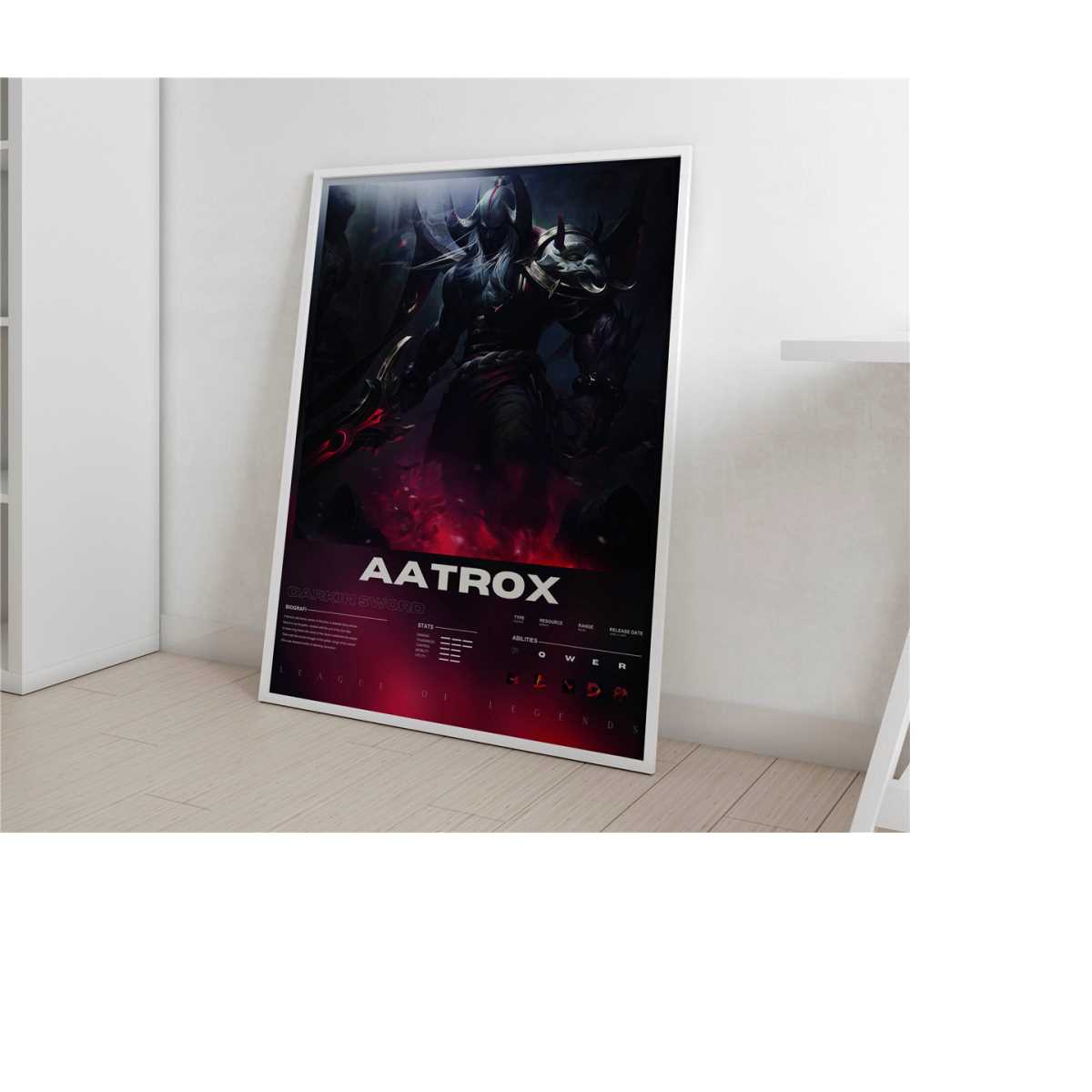 League of Legends Aatrox Poster|League of Legends Gift | Inspire Uplift