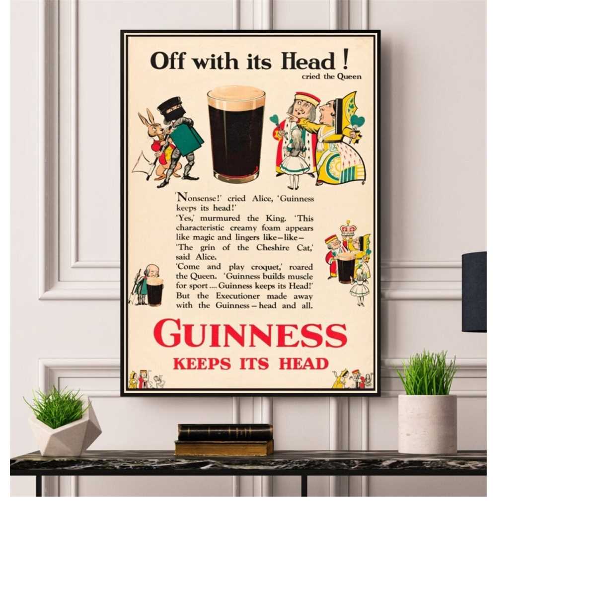 Guinness Keeps Its Head Poster Framed/Unframed A5 A4 | Inspire Uplift