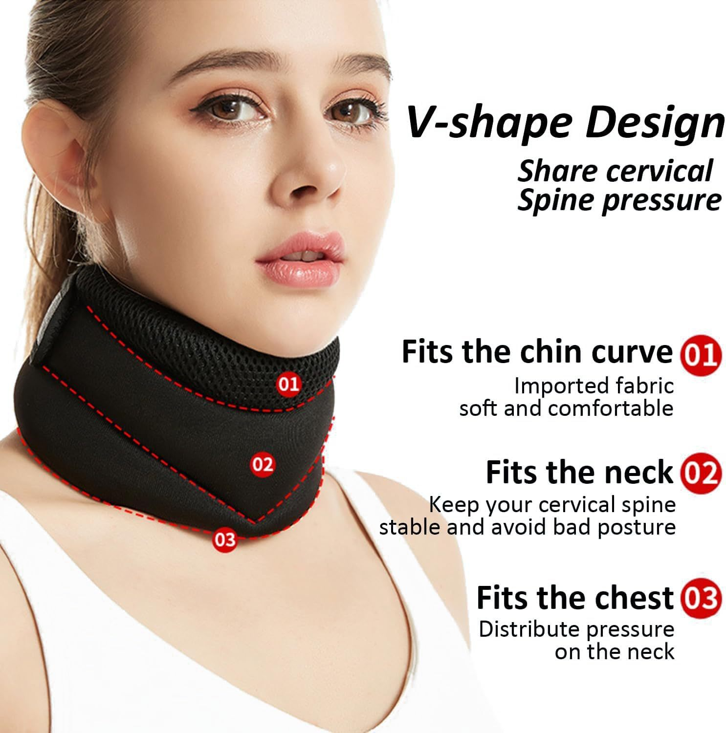 Upgraded Neck Brace Foam Cervical Collar For Pain Relief And | Inspire ...