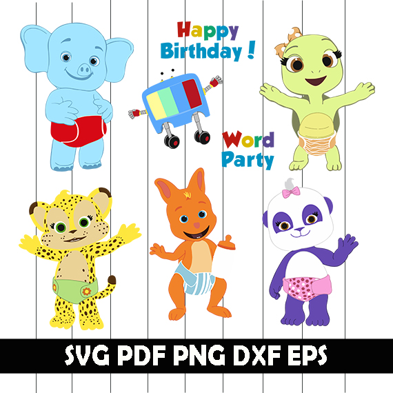 Word Party SVG, Word Party Clipart, Word Party Vector, Word | Inspire ...