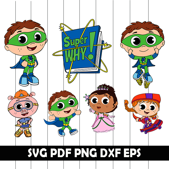 Super Why SVG, Super Why Clipart, Super Why Vector, Super Wh | Inspire ...