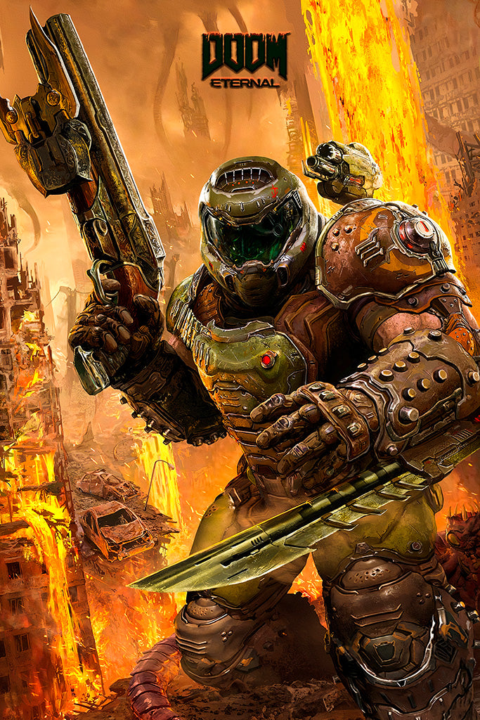 Doom Eternal Video Game Poster 1 | Inspire Uplift