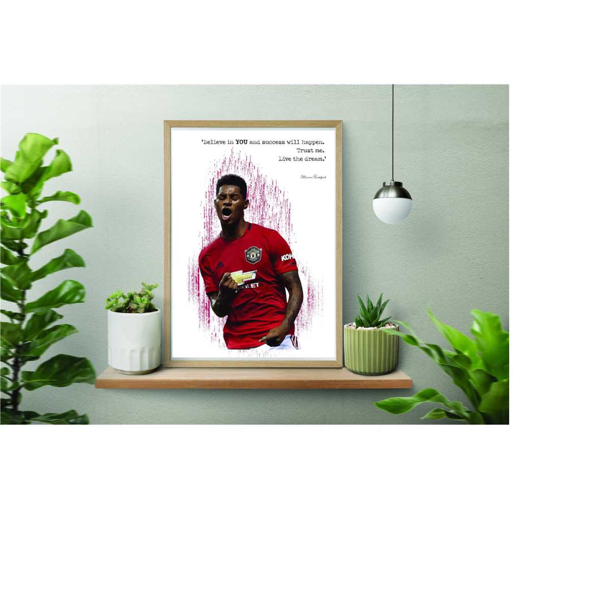 Marcus Rashford Soccer | DIGITAL Printable poster | | Inspire Uplift