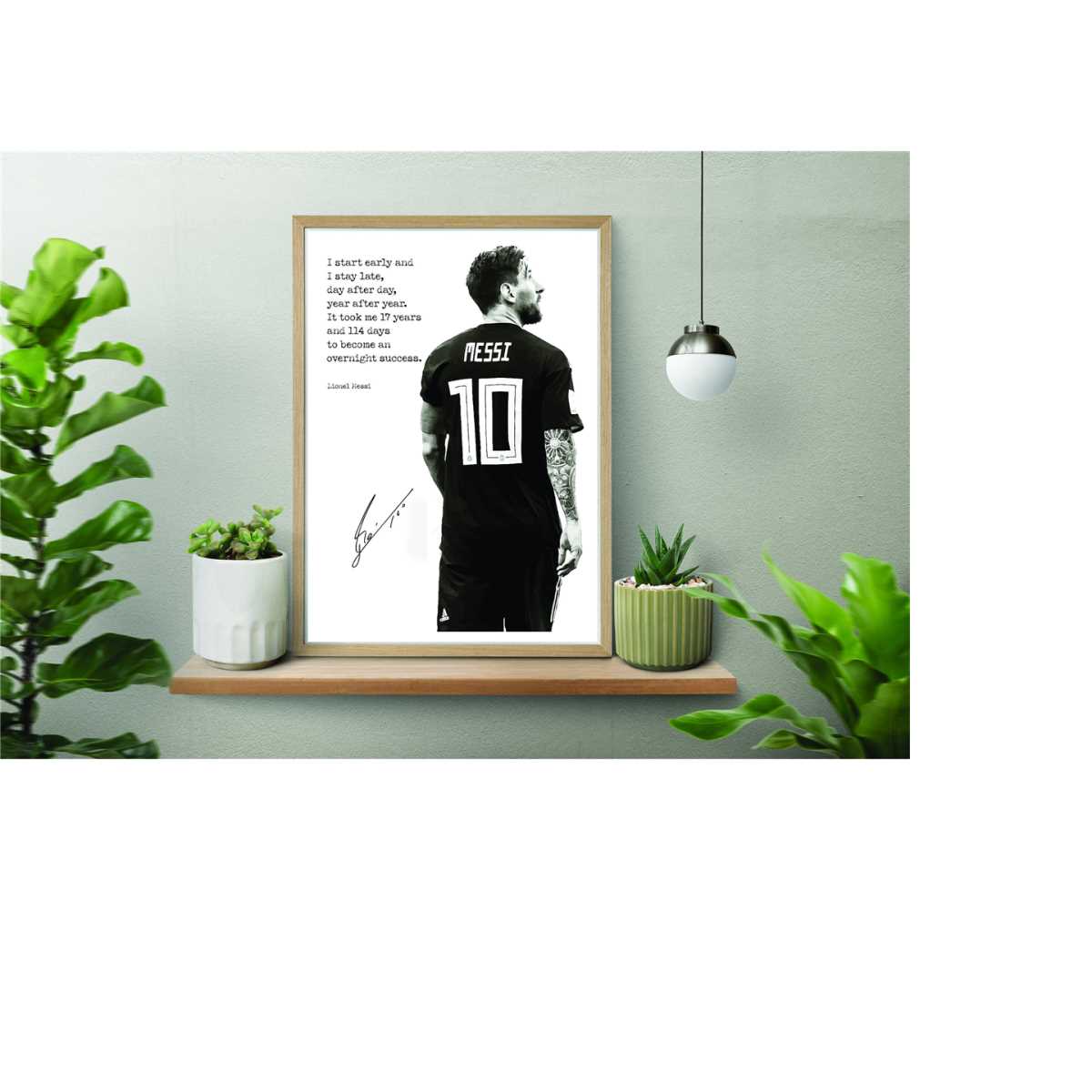 Lionel Messi Soccer | Printable poster | motivational - Inspire Uplift