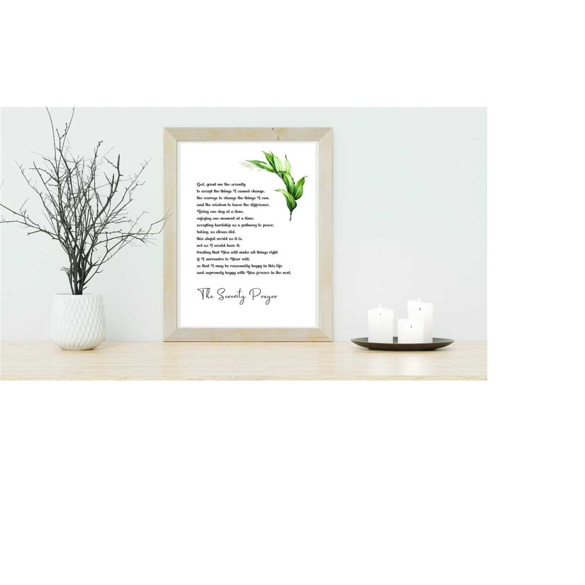 The Serenity Prayer Sign, Bible Verse, Quote, Printable | Inspire Uplift