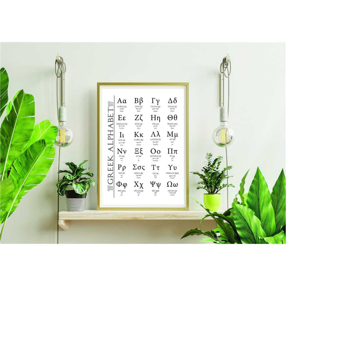 Greek Alphabet Chart Poster Print | Greek Language | Inspire Uplift