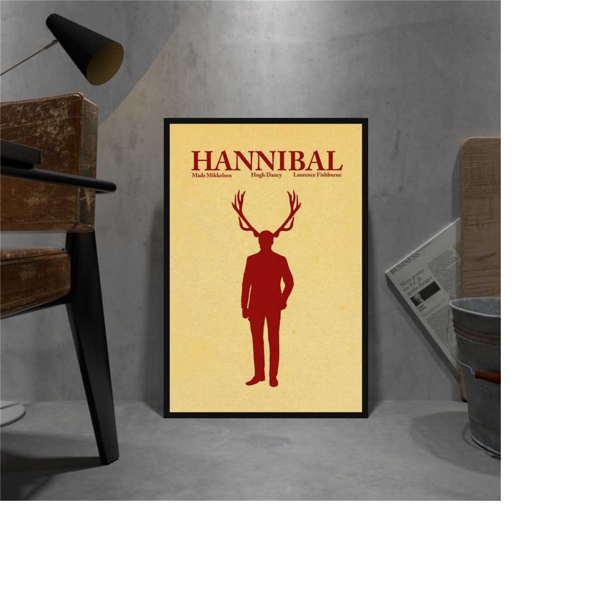 Hannibal Retro Poster, Kraft Paper Print, Movie Wall | Inspire Uplift