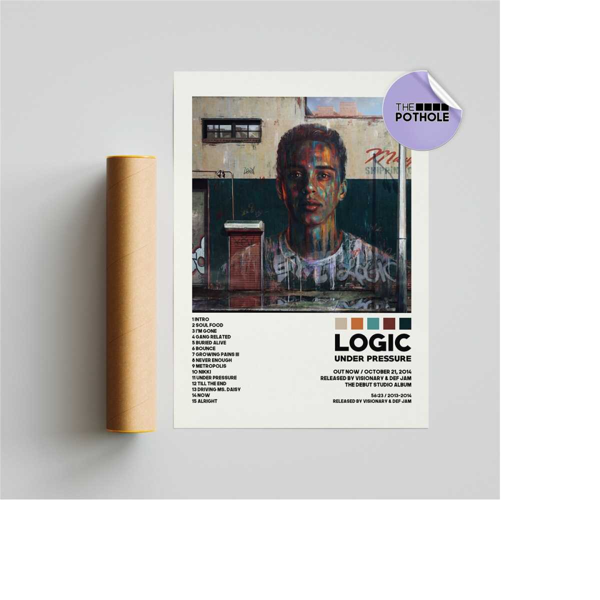 Logic Posters / Under Pressure Poster, Tracklist Poster, - Inspire Uplift