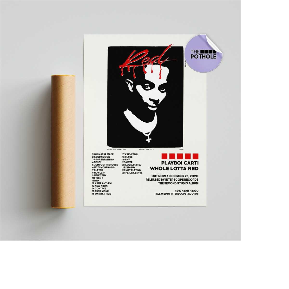 Playboi Carti Posters / Whole Lotta Red Poster, - Inspire Uplift