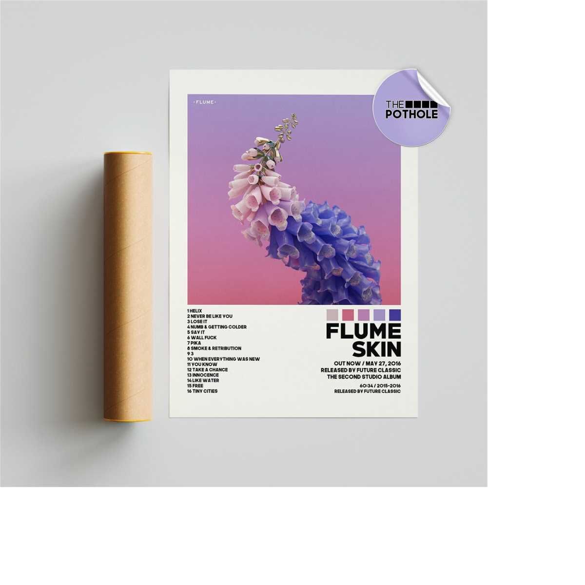 Flume Posters / Skin Poster / Album Cover | Inspire Uplift
