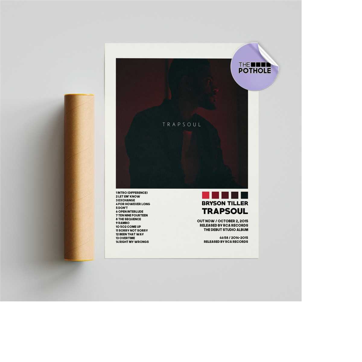 Bryson Tiller Posters / Trapsoul Poster, Tracklist Album | Inspire Uplift