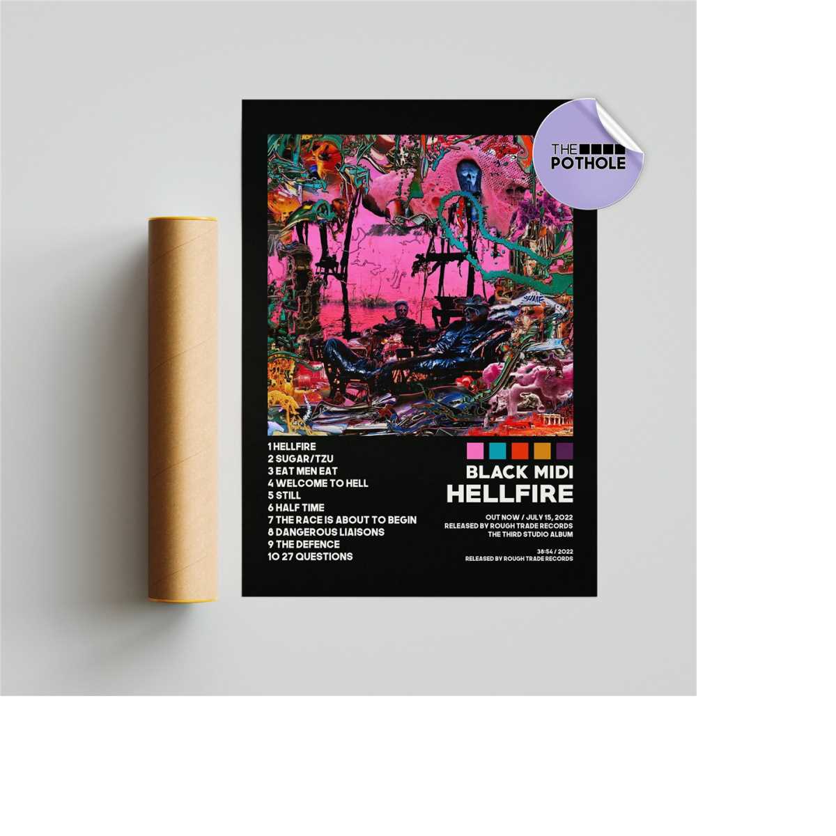 Black Midi Posters / Hellfire Poster / Black | Inspire Uplift