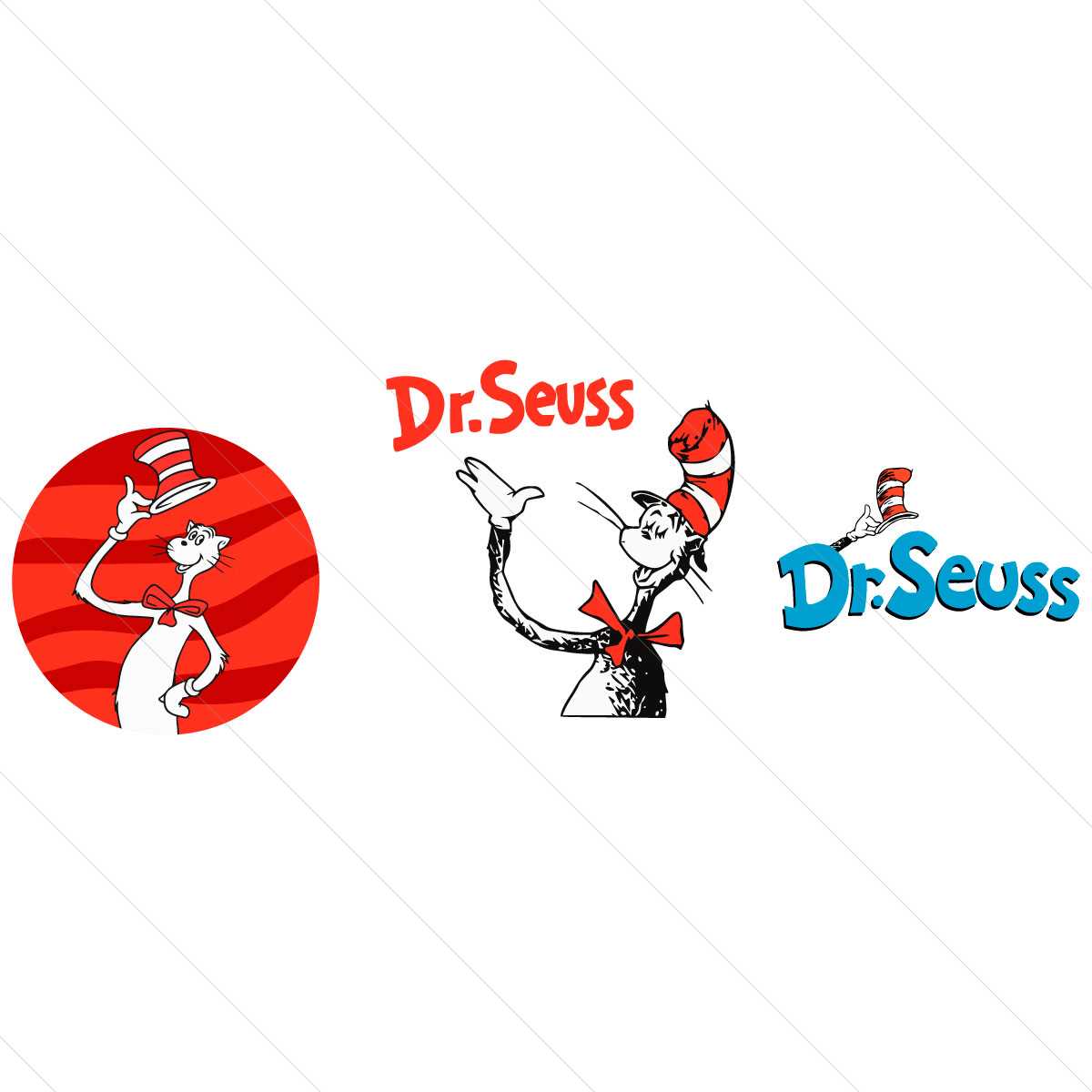 Cat In Hat Dr Seuss SVG Designs Cutting Files - Inspire Uplift