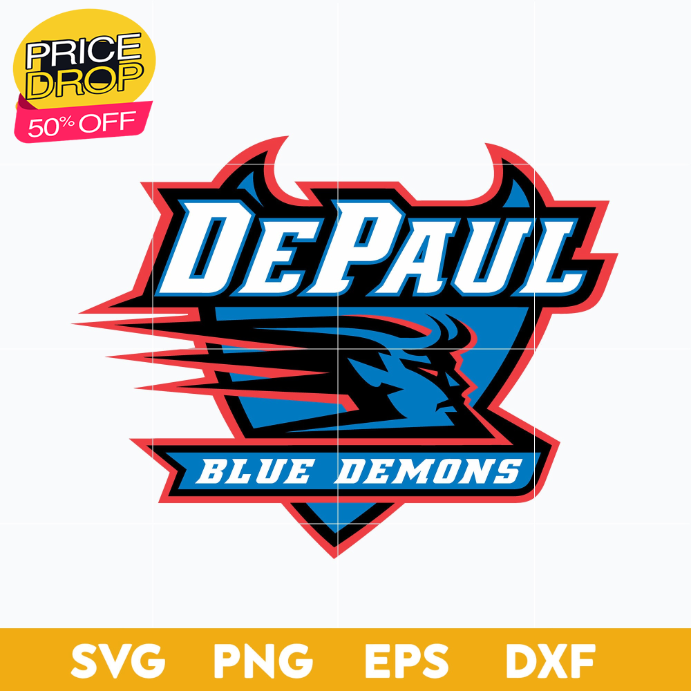 DePaul Blue Demons Svg, Logo Ncaa Sport Svg, Ncaa Svg, Png, | Inspire ...