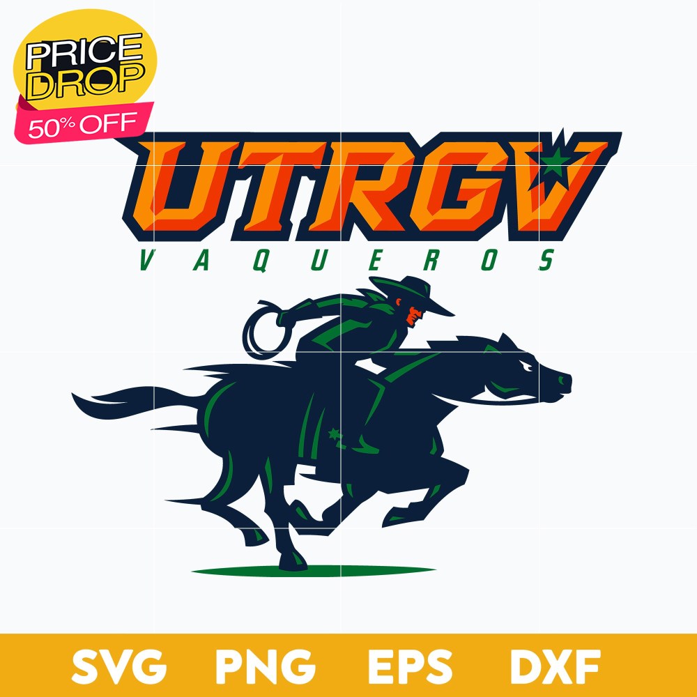 UTRGV Vaqueros Svg, Logo Ncaa Sport Svg, Ncaa Svg, Png, Dxf, - Inspire ...