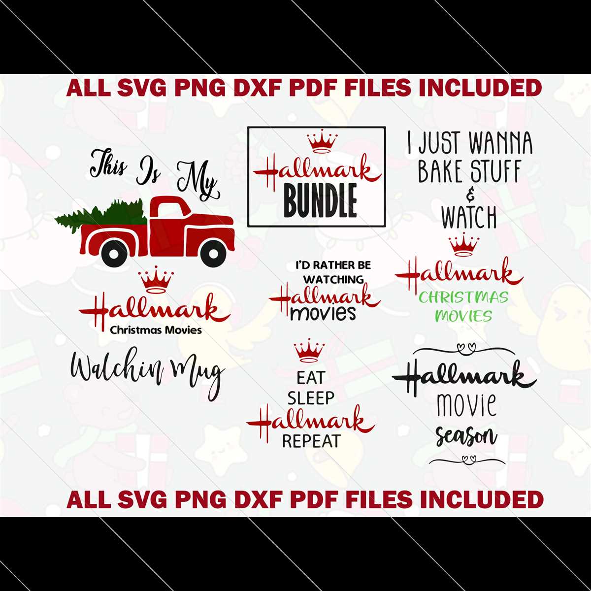 Hallmark bundle, christmas svg, xmas, christmas truck, chris | Inspire ...